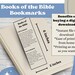 Books of the Bible Printable Bookmarks, Unique Bookmarks, Bible ...