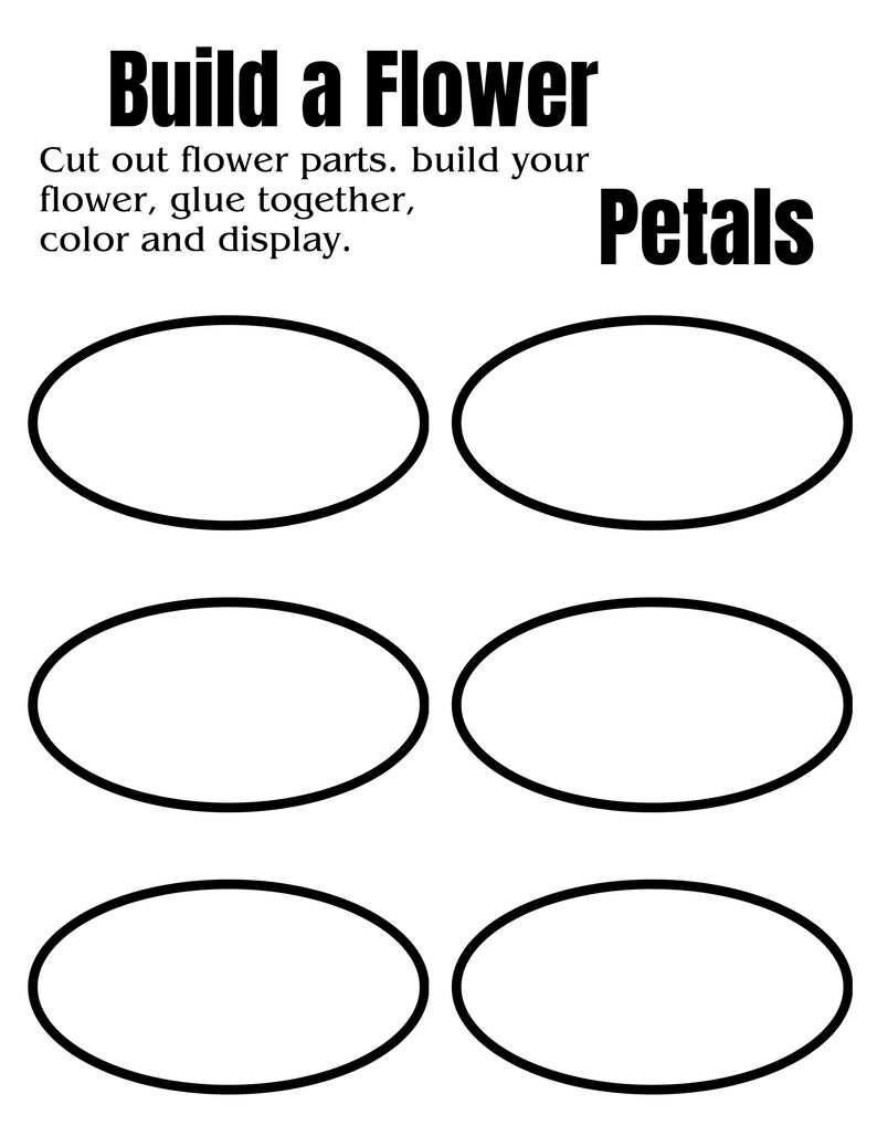Build a Flower, Preschool Printable Kindergarten, Flower Building ...