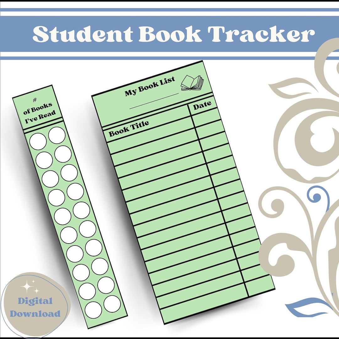 Printable Bookmarks Reading Log, Book Tracker, Reading Tracker, Digital ...