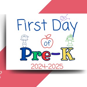 First Day of School Sign Printable, First Day Last Day of School Sign ...