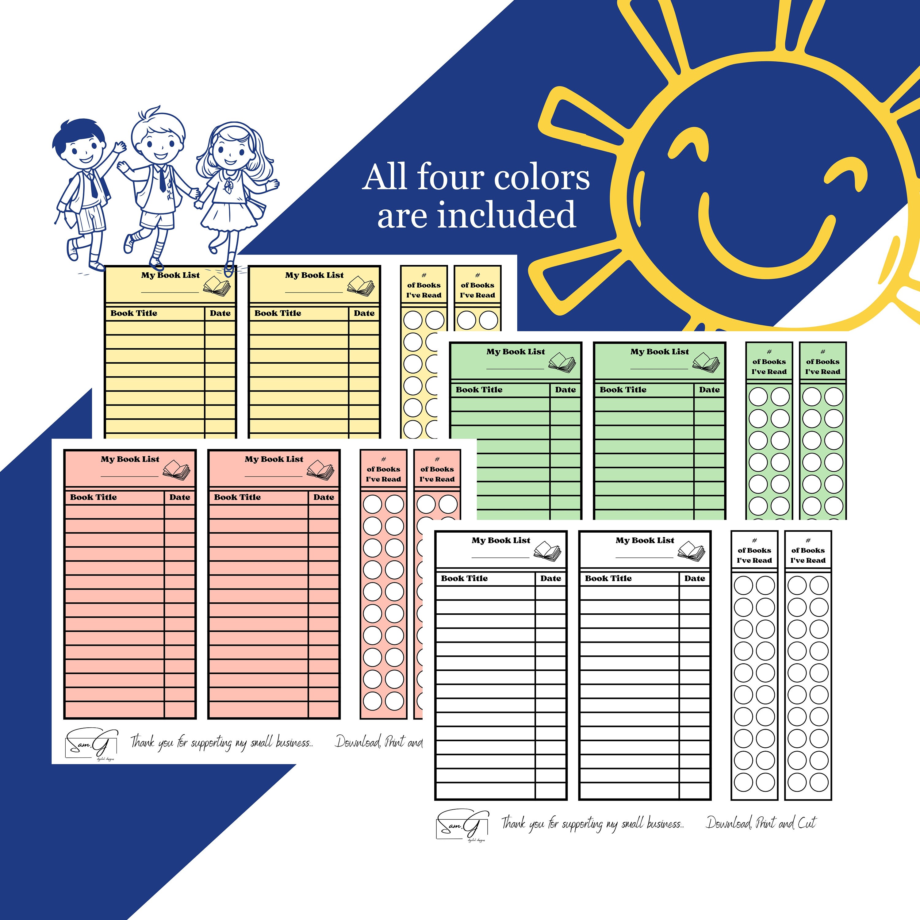 Reading Tracker, Printable Bookmark, Student Book Tracker, Reading Log ...