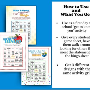 Back to School Bingo, Printable Bingo First Day of School, Find the ...