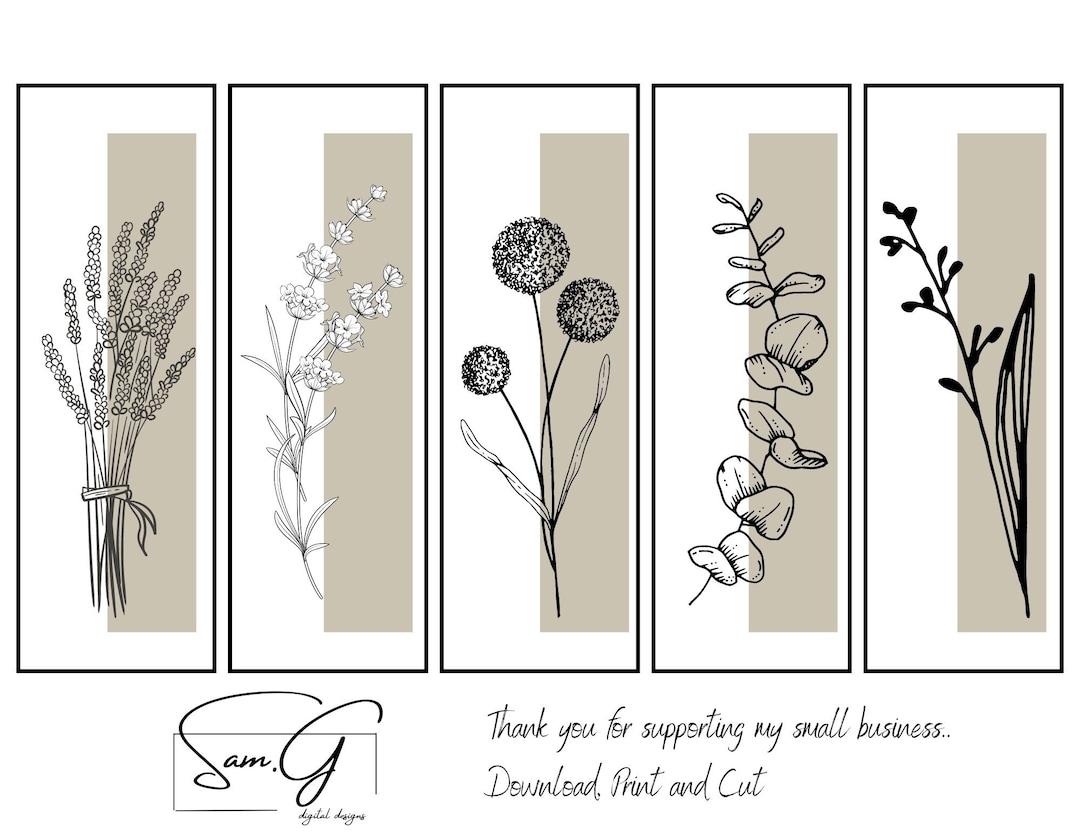 Printable Bookmarks, Unique Bookmarks, Bookmarks for Women, Modern ...