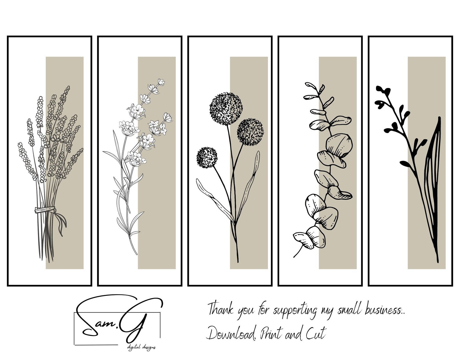 Printable Bookmarks, Unique Bookmarks, Bookmarks for Women, Modern ...