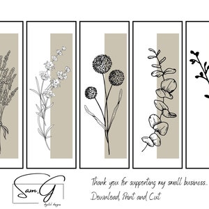 Printable Bookmarks, Unique Bookmarks, Bookmarks for Women, Modern ...