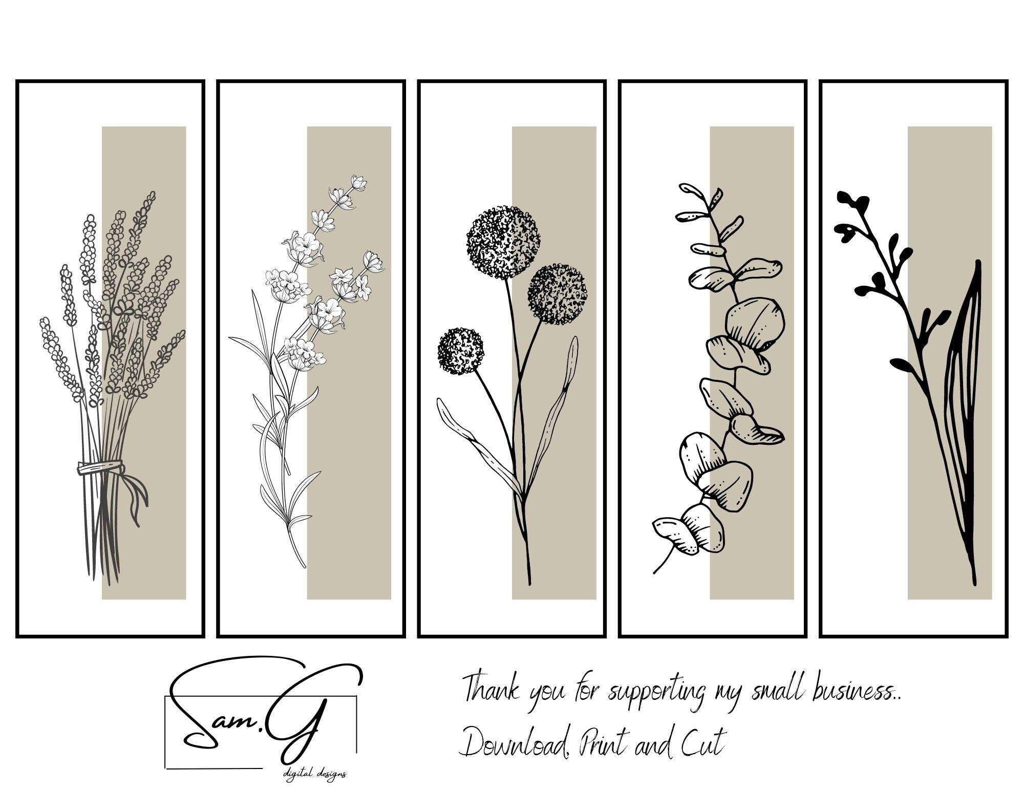 Printable Bookmarks, Unique Bookmarks, Bookmarks for Women, Modern ...