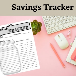 Savings Tracker, Money Challenge, Savings Challenge, Digital Download ...