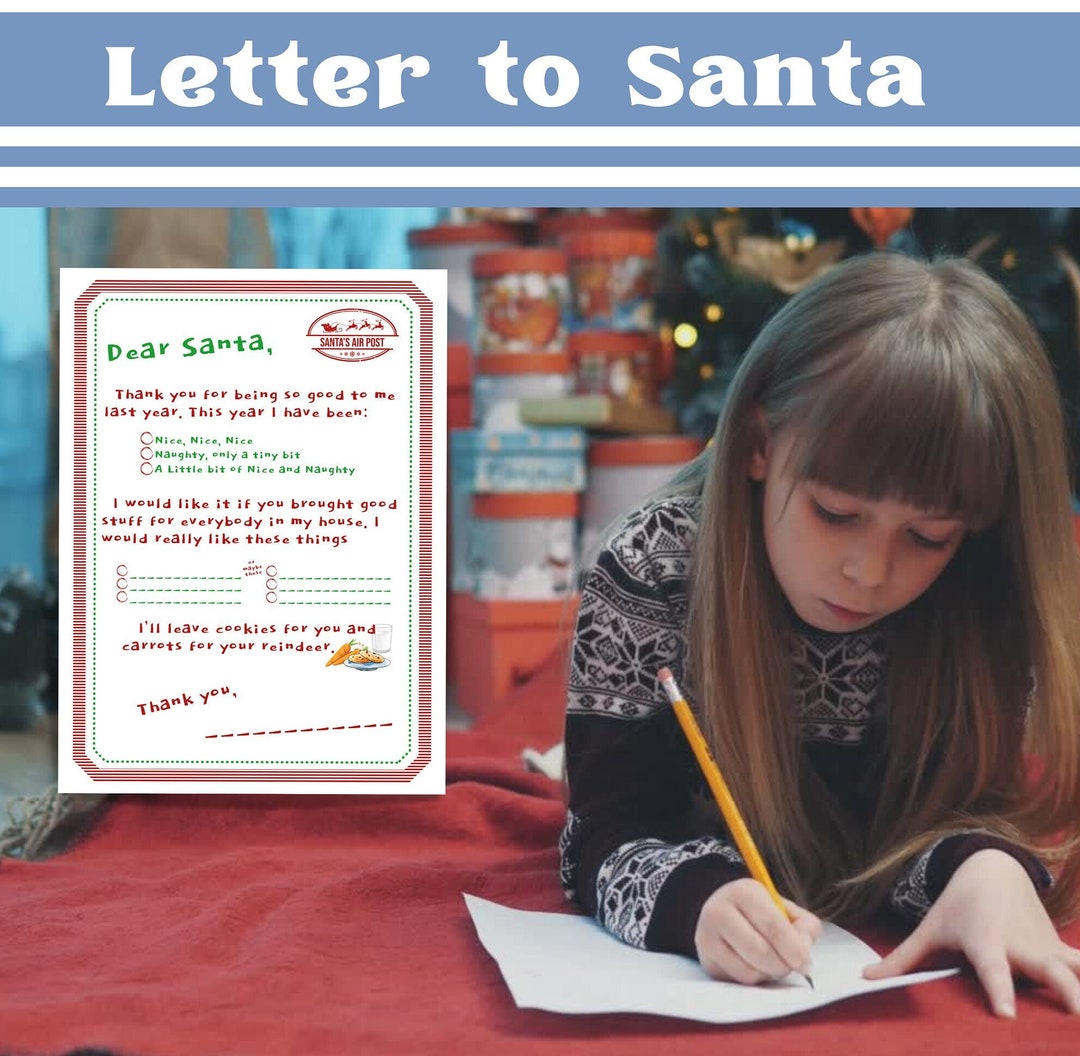Printable Letter to SANTA Dear Santa Kids Digital Download - Etsy