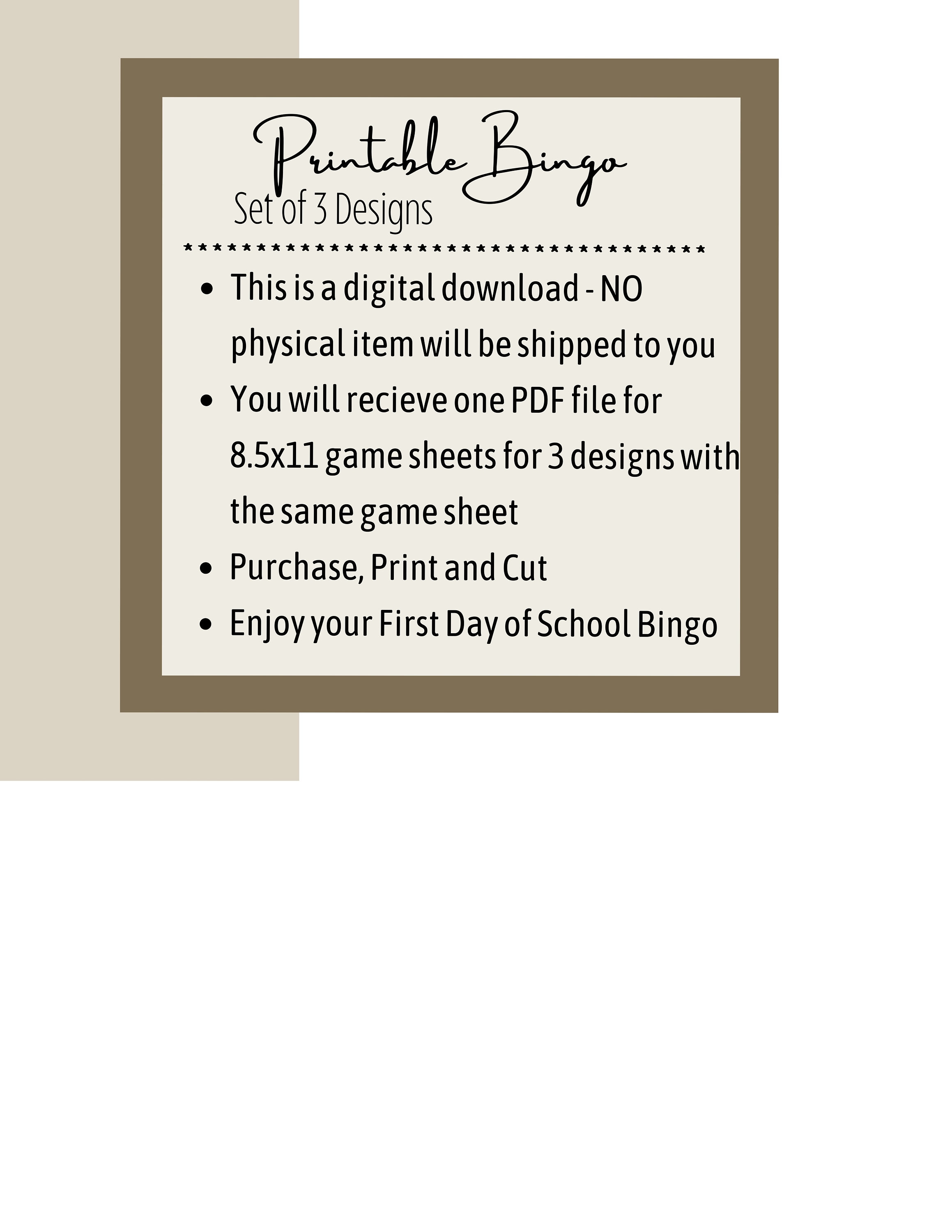 Back to School Bingo, Printable Bingo First Day of School, Find the ...