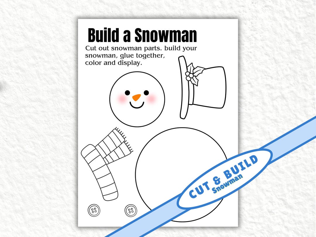Snowman Activity, Snowman Building, Build a Snowman, Printable ...