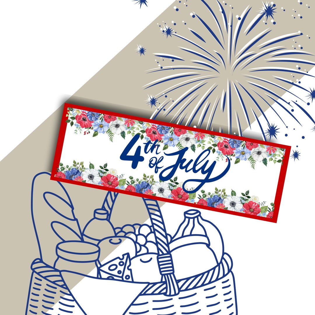 Printable Bookmarks 4th of July, Independence Day Bookmark Set, Red ...