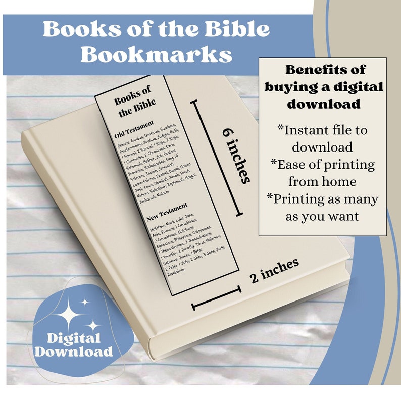 Books of the Bible Printable Bookmarks, Unique Bookmarks, Bible ...