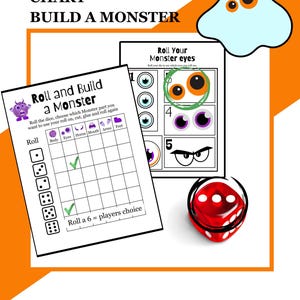 Roll a Monster, Build a Monster, Preschool Halloween, Kindergarten ...