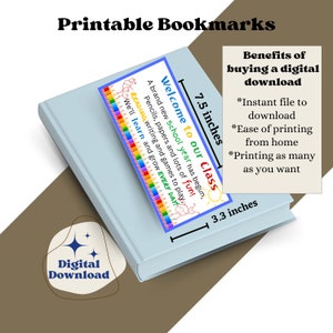 Printable Bookmarks Back to School Poem, Teacher to Students, Back to ...