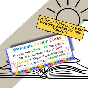 Printable Bookmarks Back to School Poem, Teacher to Students, Back to ...