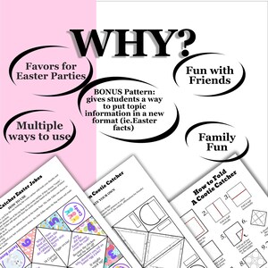 Cootie Catcher, Paper Fortune Teller, Easter Cootie Catcher, Origami ...