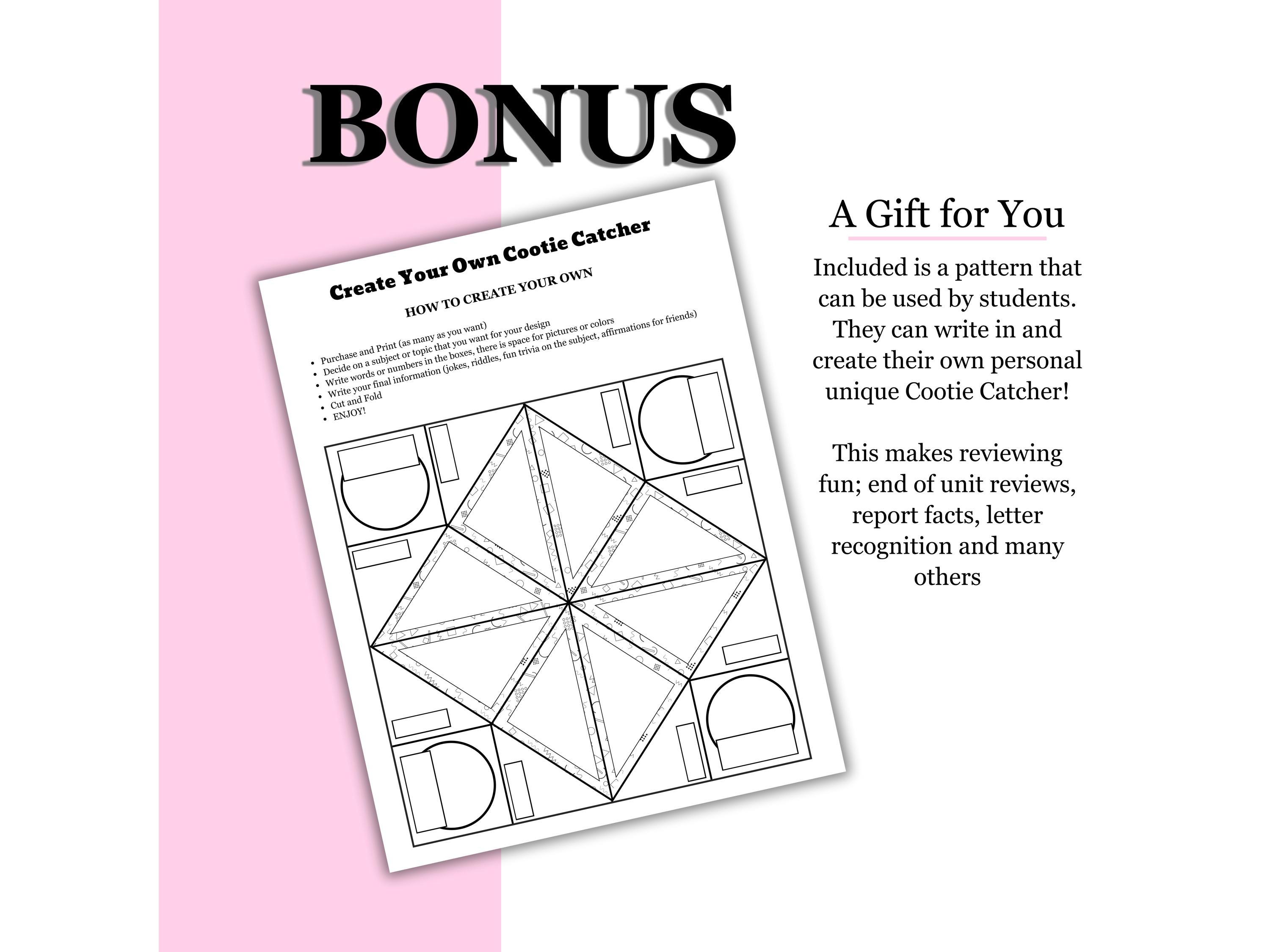 Cootie Catcher, Paper Fortune Teller, Easter Cootie Catcher, Origami ...