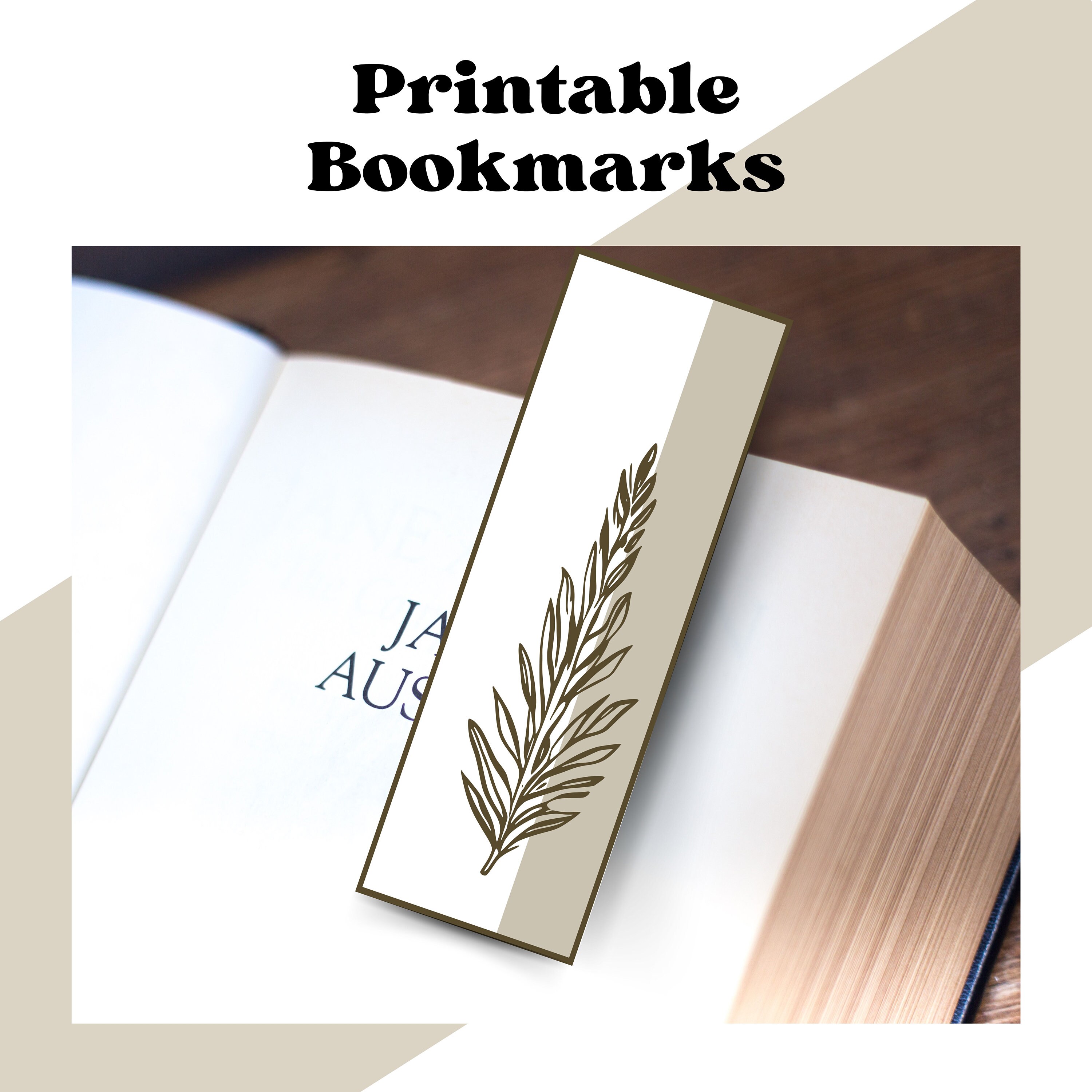 Printable Bookmarks, Unique Bookmarks, Bookmarks for Women, Modern ...