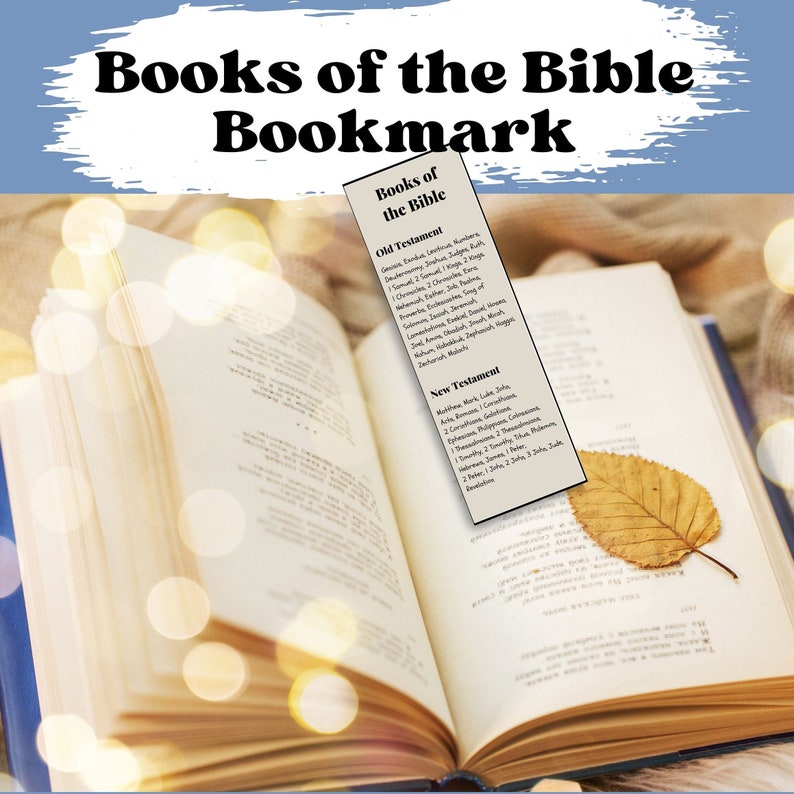 Books of the Bible Printable Bookmarks, Unique Bookmarks, Bible ...