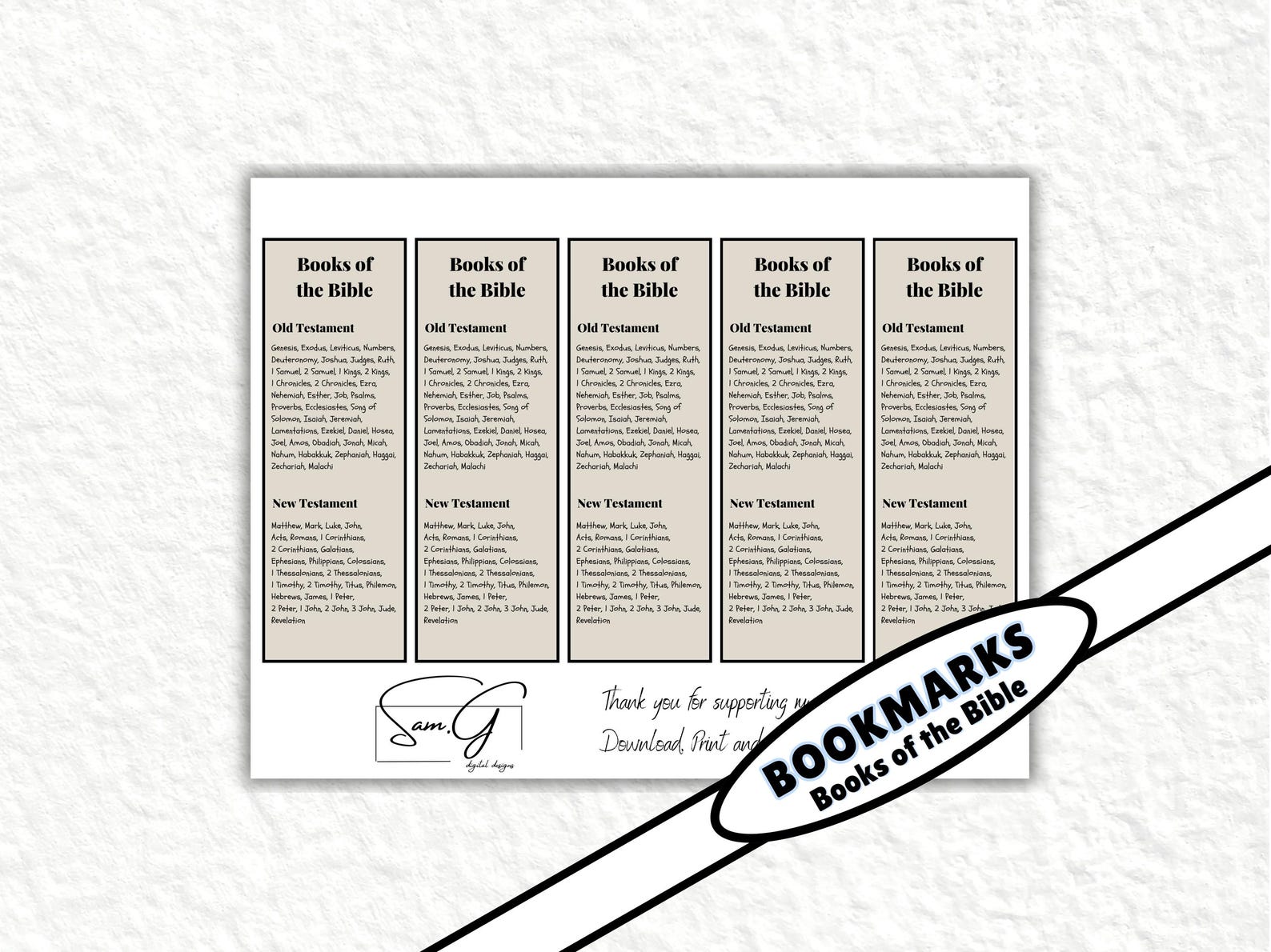 Books of the Bible Printable Bookmarks, Unique Bookmarks, Bible ...