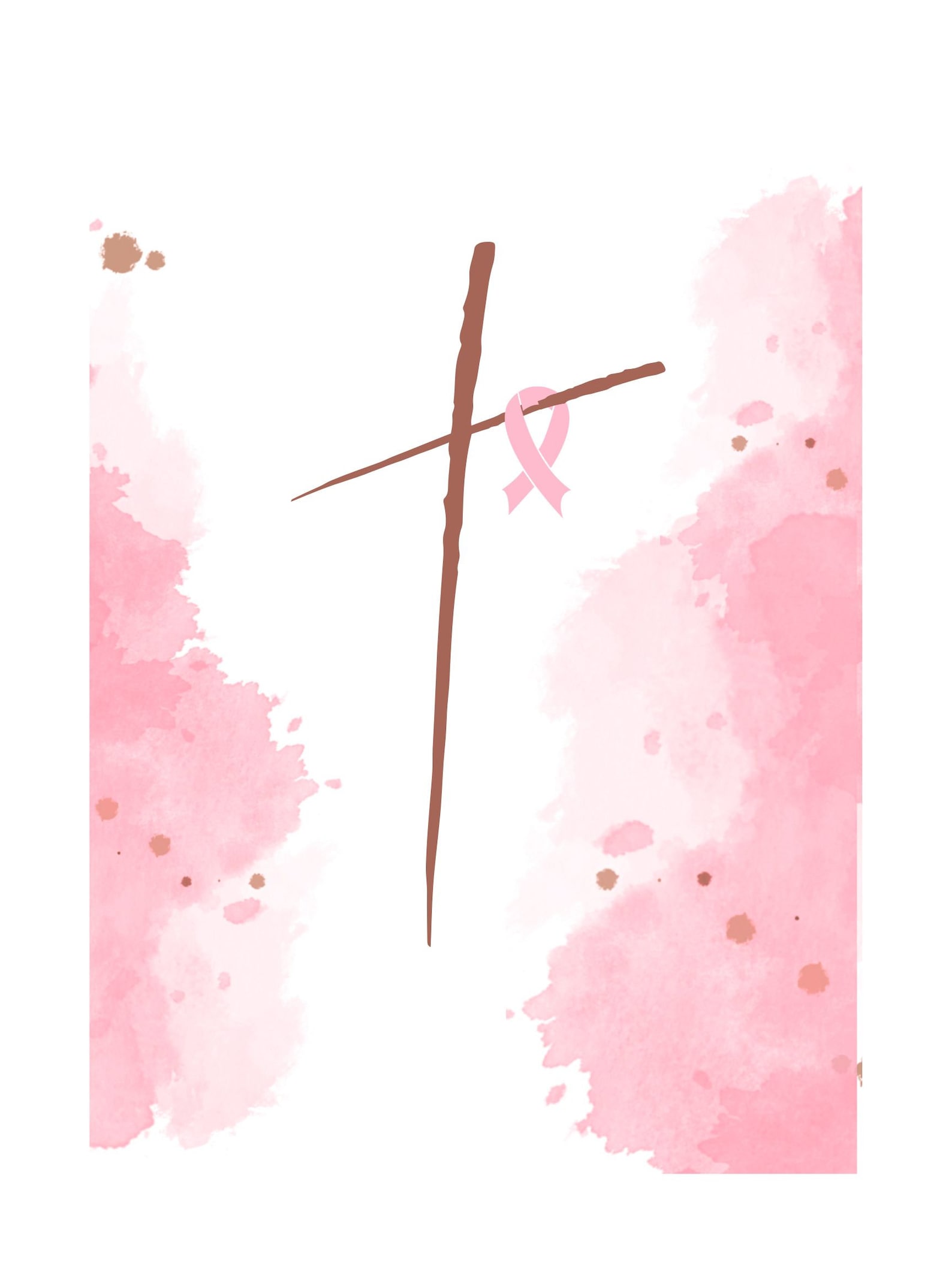 Cancer Surviver Gift, Breast Cancer Ribbon on Cross, Give It to God ...