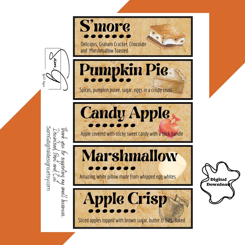 Printable Bookmarks, Fall Bookmark Set of 5, Digital Download, Autumn ...