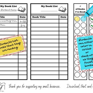 Printable Bookmarks Reading Log, Book Tracker, Reading Tracker, Digital ...