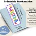 Printable Bookmarks Back to School Welcome, First Day of School ...