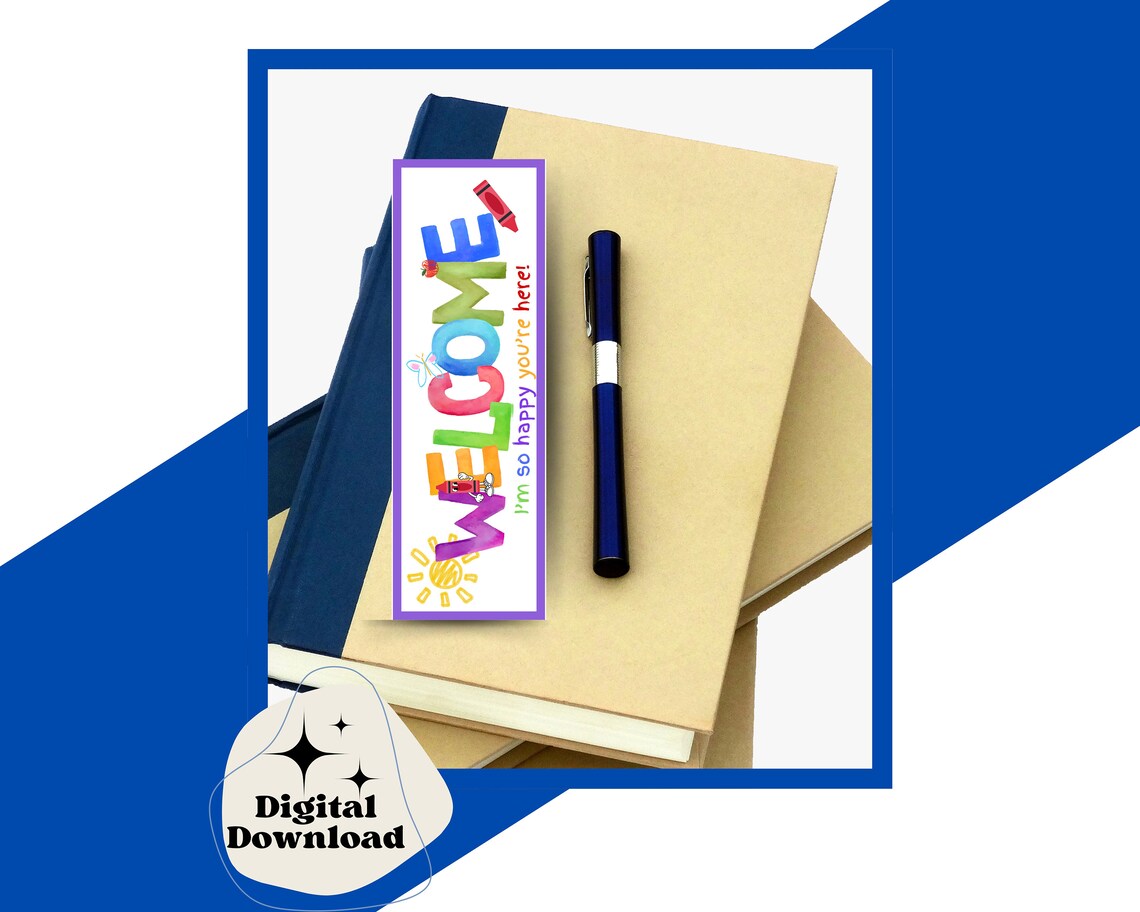 Printable Bookmarks Back to School Welcome, First Day of School ...