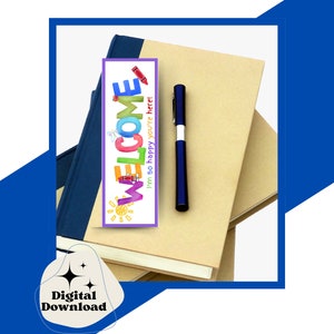 Printable Bookmarks Back to School Welcome, First Day of School ...