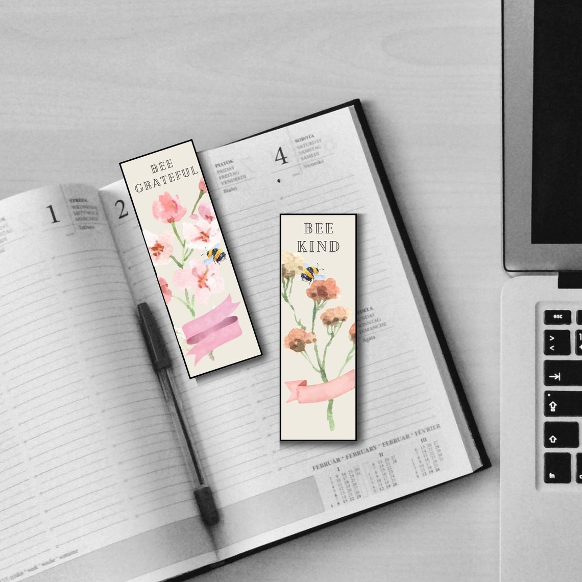 Printable Bookmarks, Unique Bookmarks, Bookmark Set, Floral Bookmark ...