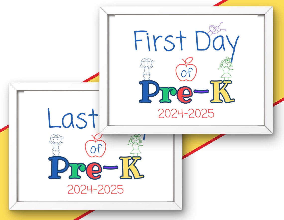 First Day of School Sign Printable, First Day Last Day of School Sign ...