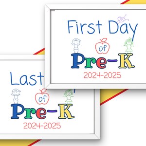 First Day of School Sign Printable, First Day Last Day of School Sign ...