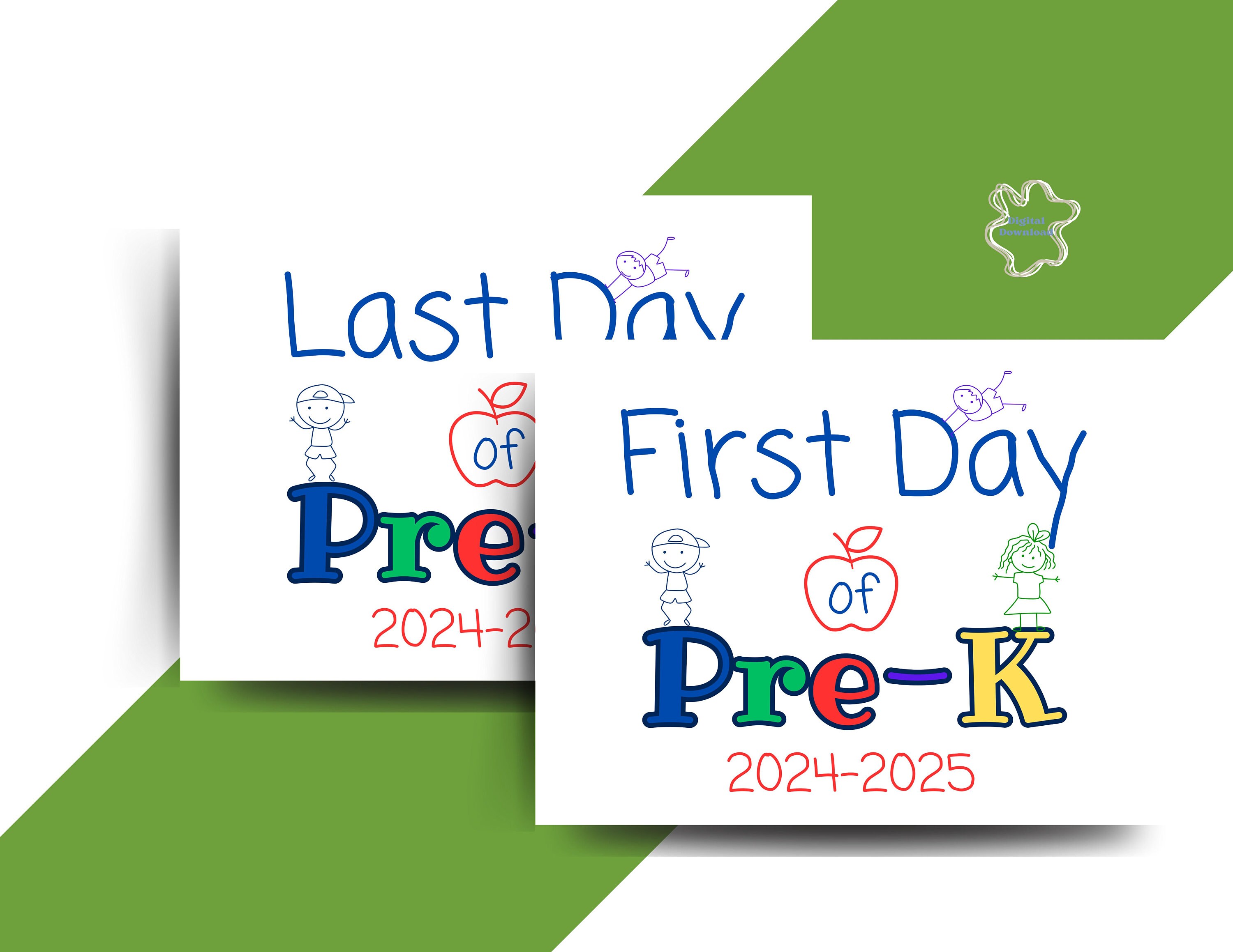 First Day of School Sign Printable, First Day Last Day of School Sign ...