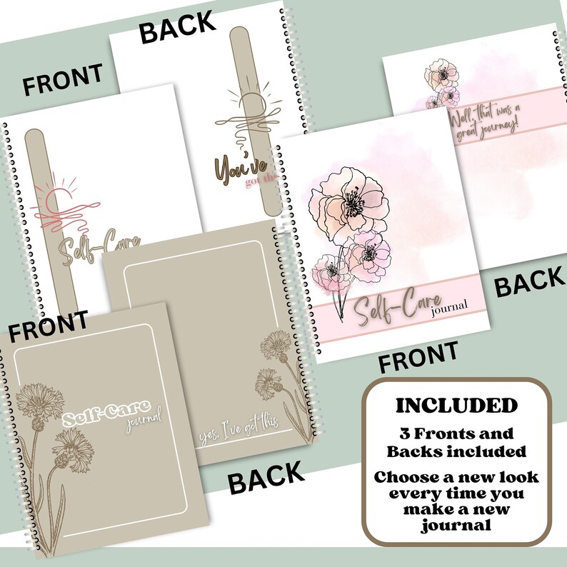 Mood Tracker Self Care Journal, Habit Tracker, Self Care Checklist ...