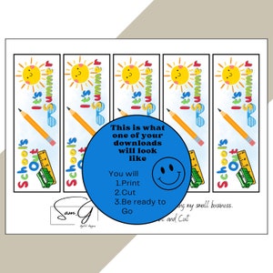 End of School Printable Bookmarks | School's Out Bookmark Gift ...