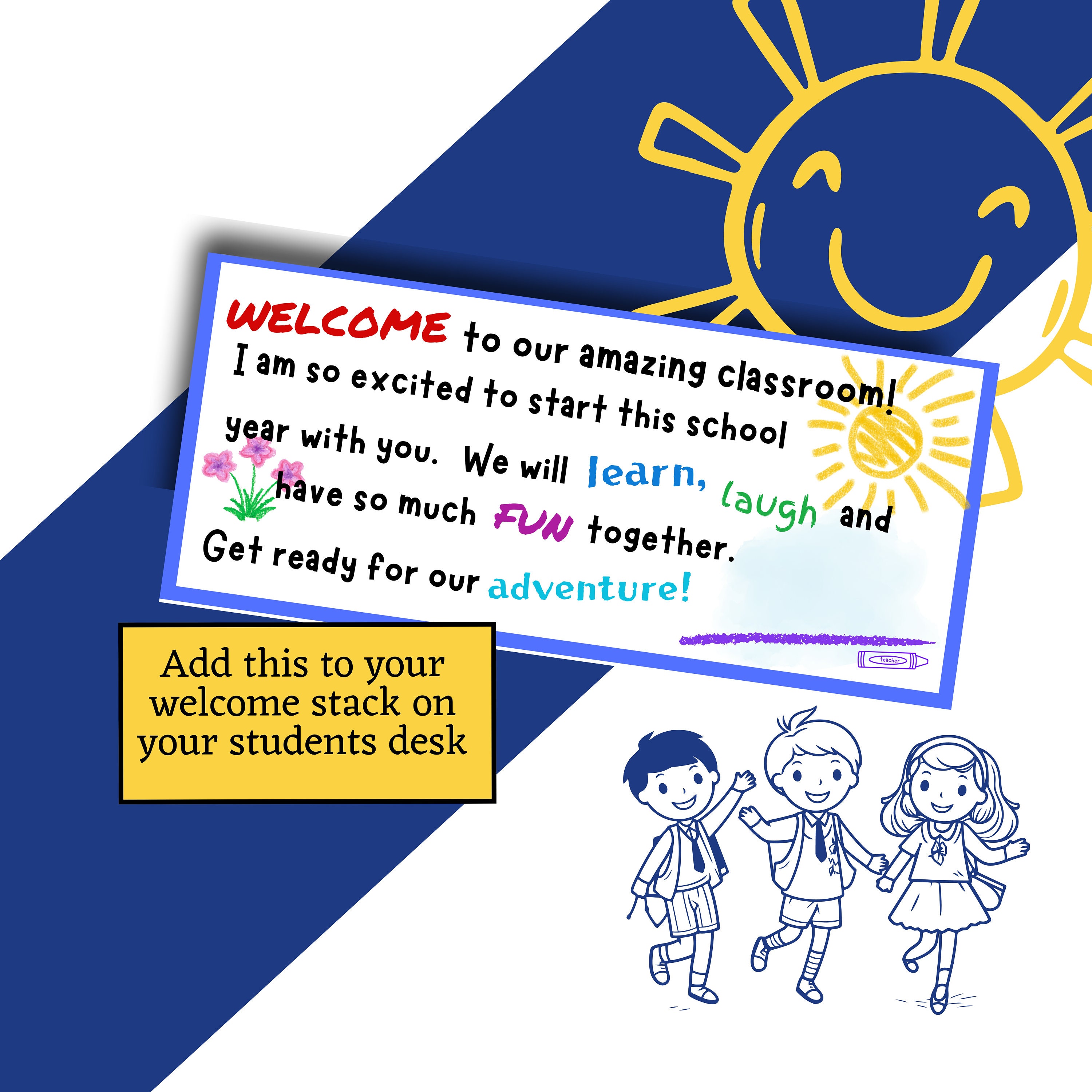 Printable Bookmarks Teacher Welcome to Students Letter, Beginning of ...