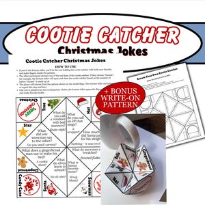Cootie Catcher, Christmas Jokes, Paper Fortune Teller, Printable Games ...