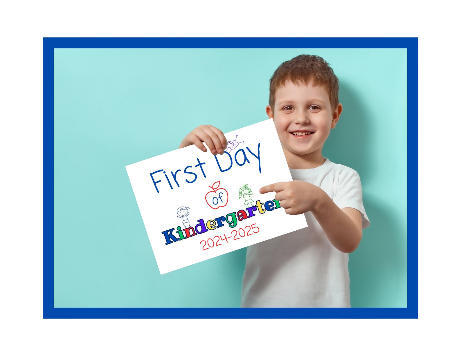 First Day of School Sign Printable, First Day Last Day of Kindergarten ...