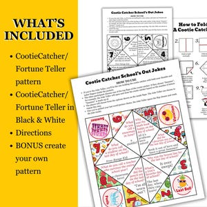 Jokes for Kids, Cootie Catcher, Paper Fortune Teller, End of School ...