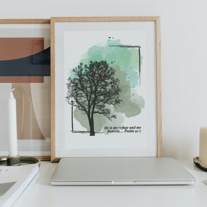 Bible Verse Printable Wall Art Christian Art, Scripture Wall Art Psalm ...