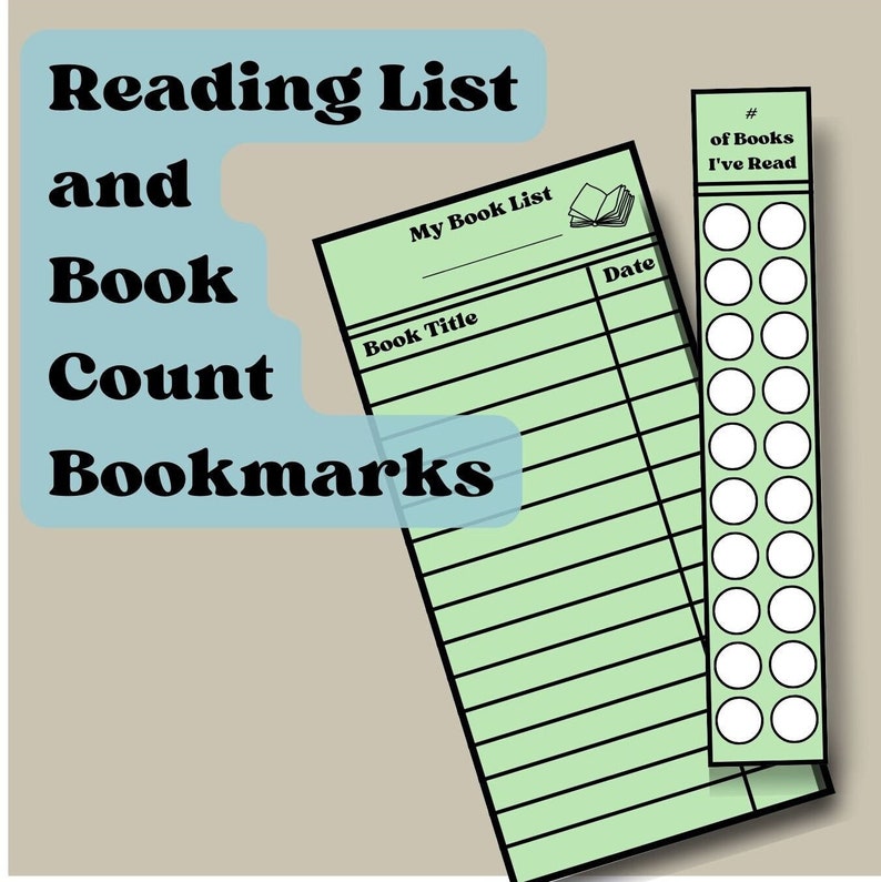 Reading Tracker, Printable Bookmark, Student Book Tracker, Reading Log ...