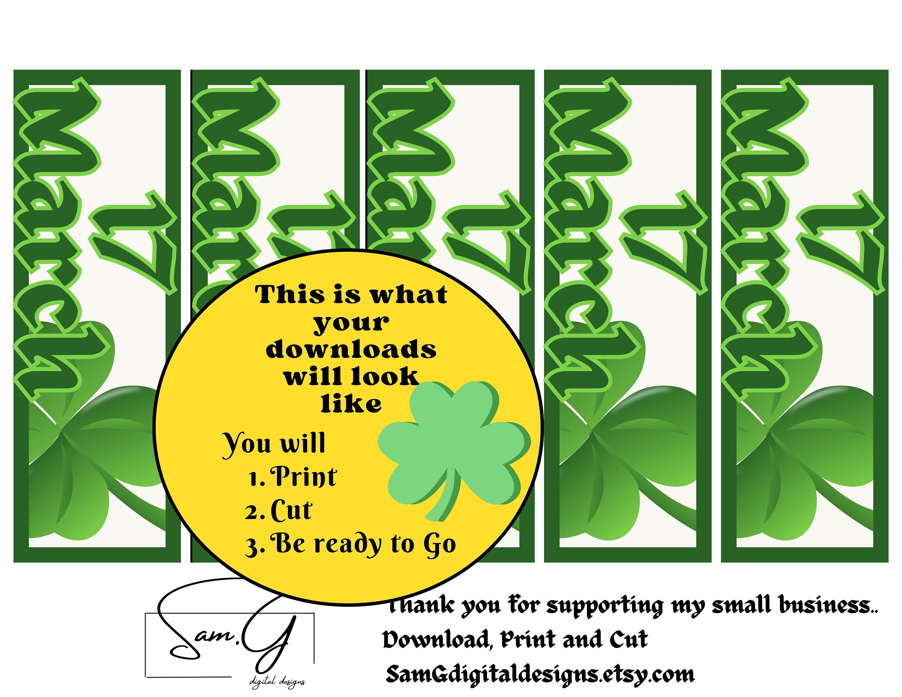 Printable Bookmarks for St. Patrick's Day, Irish Blessing, Bookclub ...