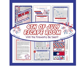 4th of July Escape Room Game Independence Day Escape Room DIY Mystery ...