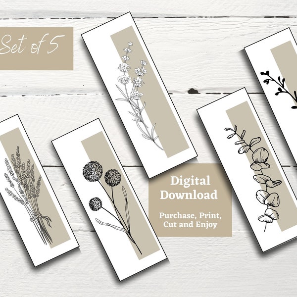 Printable Bookmarks - Etsy