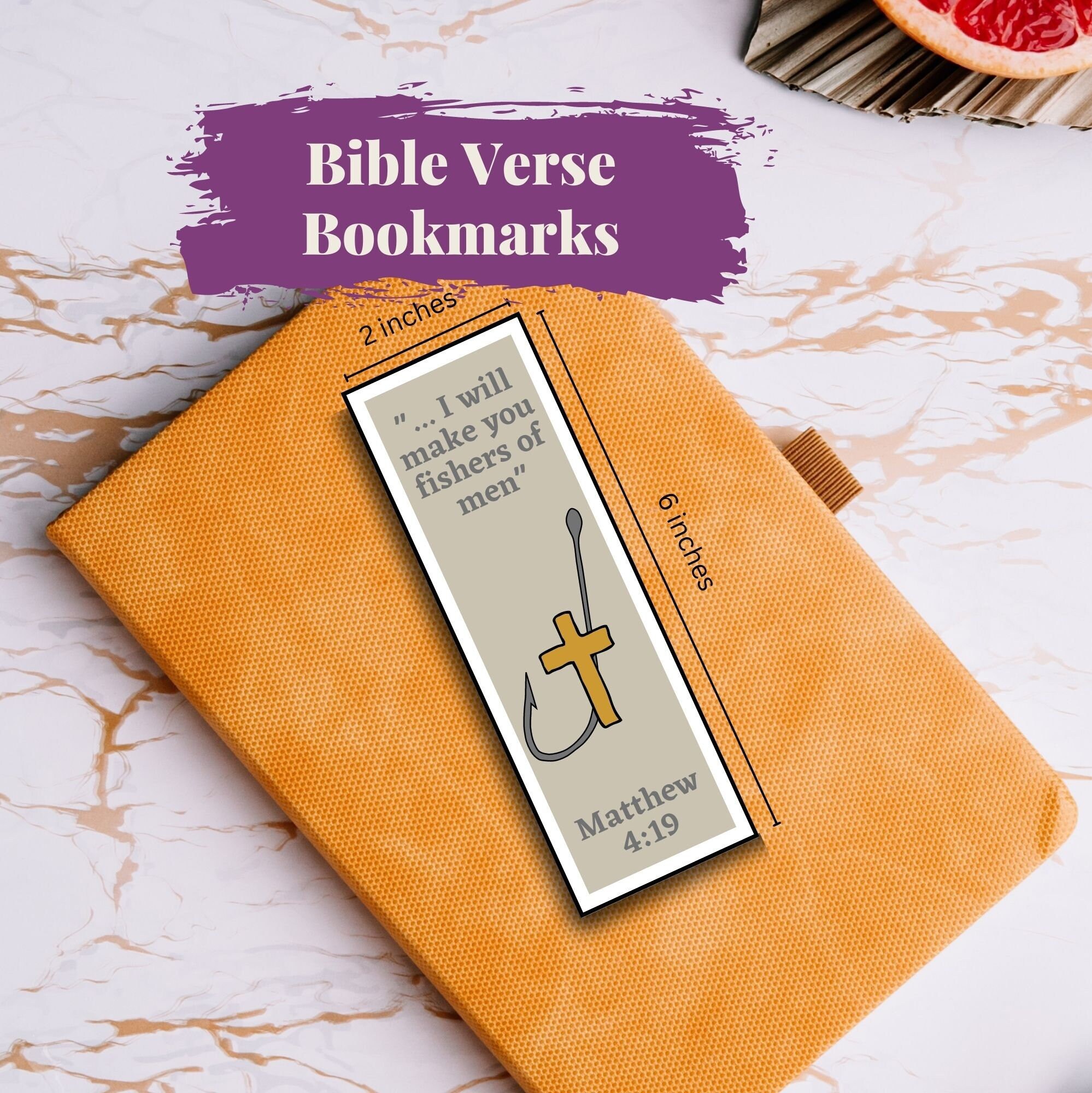 Christian Bookmark, Bible Verse Matthew 4:19, Printable Bookmarks ...