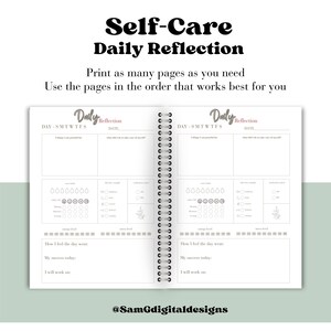 Mood Tracker Self Care Journal, Habit Tracker, Self Care Checklist ...