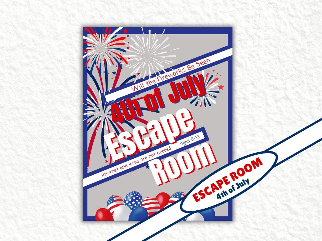 Escape Room, Escape Room for Kids, Independence Day, 4th of July ...