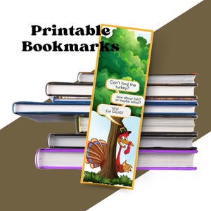 Printable Bookmarks for Thanksgiving, Thanksgiving Book Club Gift ...