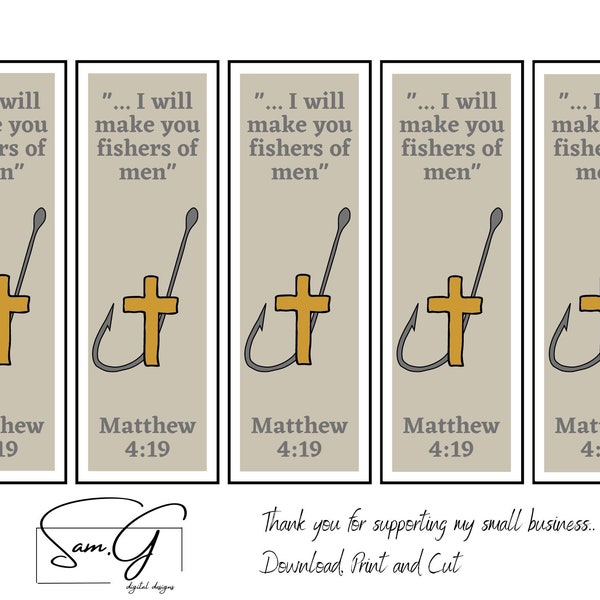 Matthew Bible Verse Printable Bookmark - Etsy